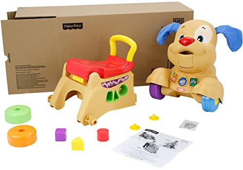 Fisher-Price Laugh & Learn Stride-to-Ride Puppy [Amazon Exclusive] & Laugh & Learn Baby Walker and Musical Learning Toy with Smart Stages Educational Content, Learn with Puppy​