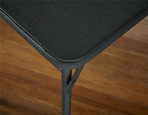COSCO 20" x 48" Vinyl Top Folding Table, Black