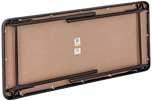 COSCO 20" x 48" Vinyl Top Folding Table, Black