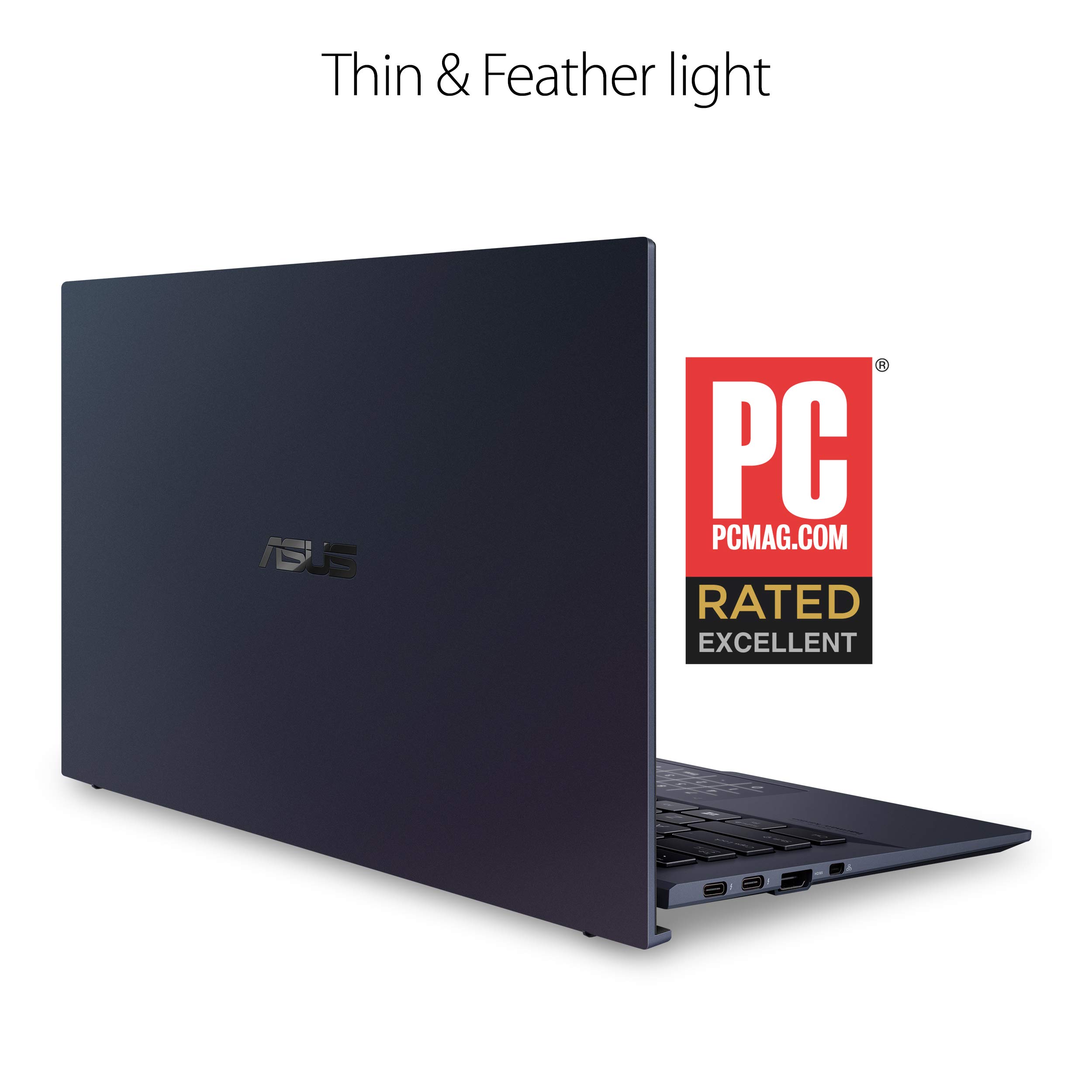 ASUS ExpertBook B9 Thin Light Business Laptop 14” FHD Intel Core i7-10510U 512GB SSD 16GB RAM Military Grade Durable Up to 24hr Battery Webcam Privacy Shield Win 10 Pro Black B9450FA-XS74