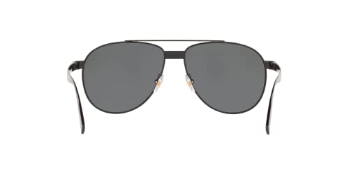 Versace Man Sunglasses Black Frame, Dark Grey Lenses, 58MM