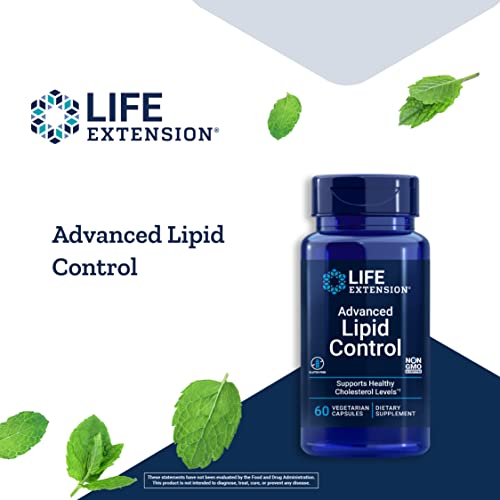 Life Extension - Advanced Lipid Control - Supplement for Supporting Already-Healthy Cholesterol Levels & Heart Health – Non-GMO, Gluten-Free, Capsule, Vegetarian - 60 Count(Pack of 1)