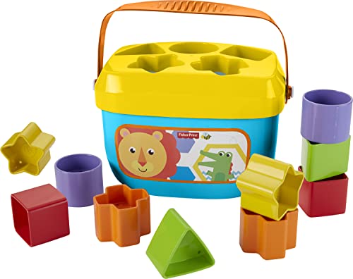 Fisher-Price Stacking Toy Baby’S First Blocks Set Of 10 Shapes For Sorting Play For Infants Ages 6+ Months