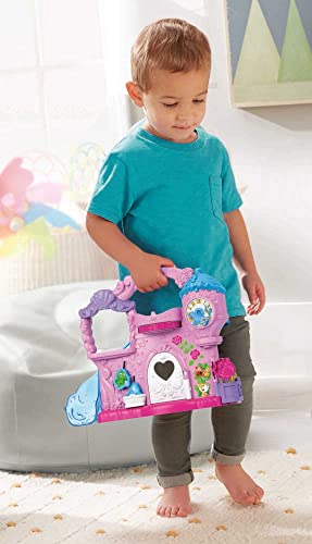 Disney Princess Toddler Toy Little People Play & Go Castle Portable Playset with Ariel & Cinderella Figures for Ages 18+ Months