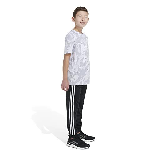 adidas Boys' Little Short Sleeve Cotton Camo Print T-Shirt, White, 7