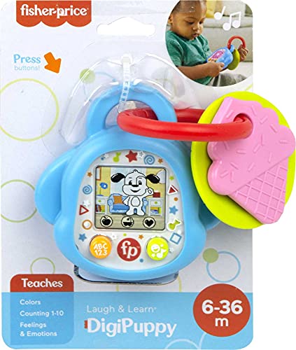 Fisher-Price Laugh & Learn Baby & Toddler Toy Digipuppy Pretend Digital Pet With Music & Lights For Ages 6+ Months
