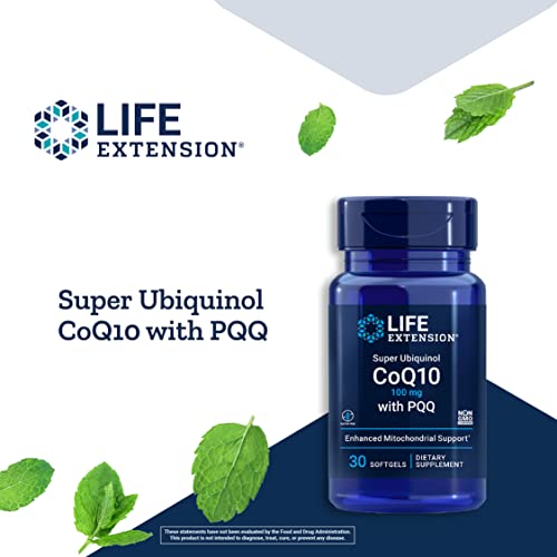 Life Extension Super Ubiquinol CoQ10 with PQQ & Shilajit - Gluten Free, Non-GMO β 30 Softgels