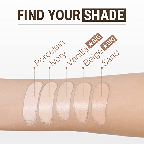 AEKYUNG LUNA Long Lasting BIG Concealer, Korean Makeup, Full Coverage High Adherence For Under Eye Dark Circles, 02 Beige (1.05 fl. oz)