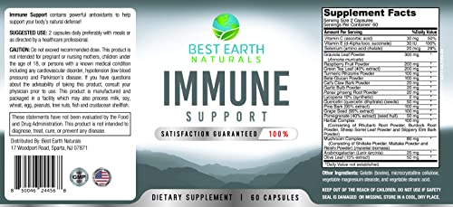 Best Earth Naturals Immune Support- Vitamin Herbal Complex for Immune System Support & Immunity Booster - 60 Count