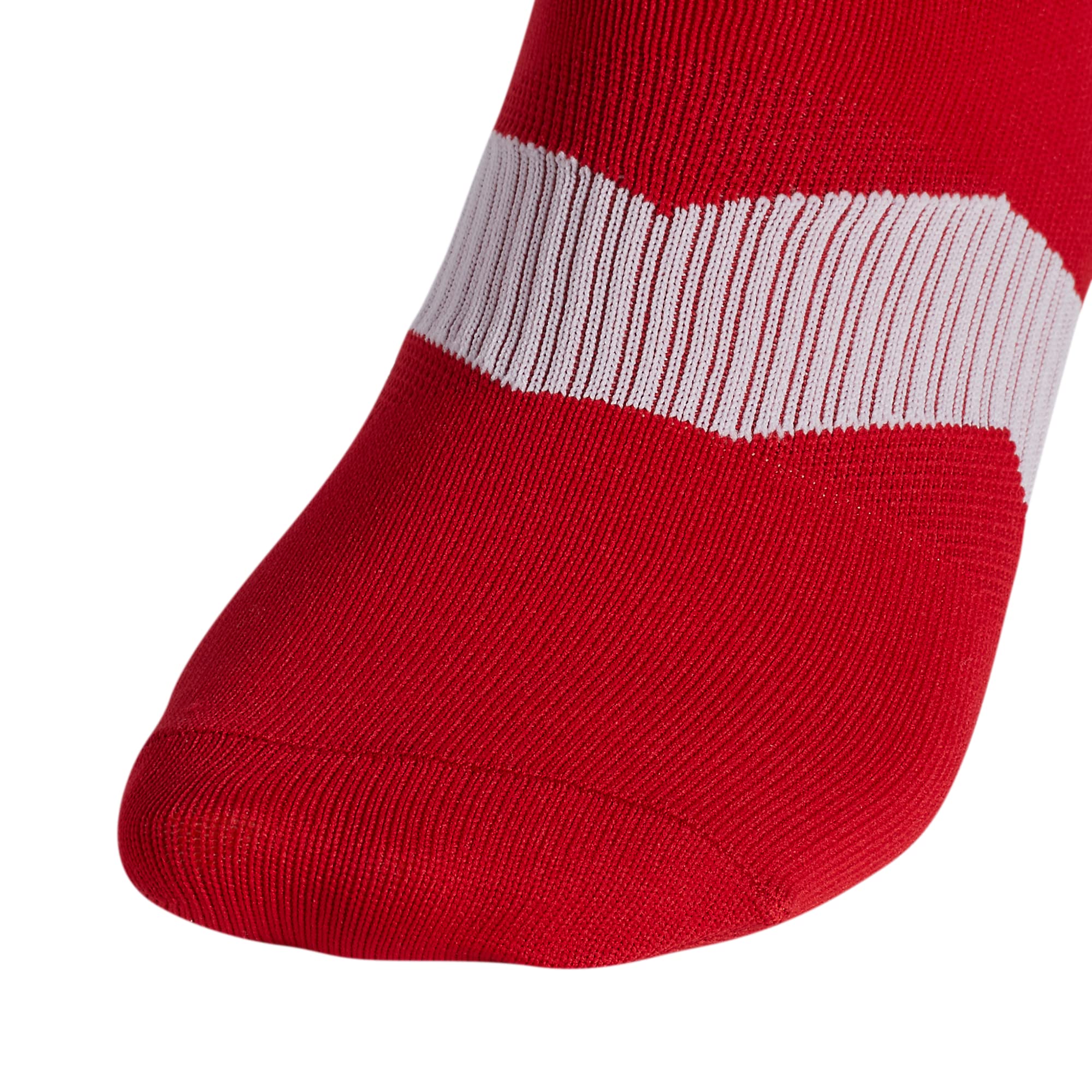 adidas Metro Soccer (1 Pair) Long Over The Calf Team Sports Socks, Power Red/Clear Grey/White/6, Medium