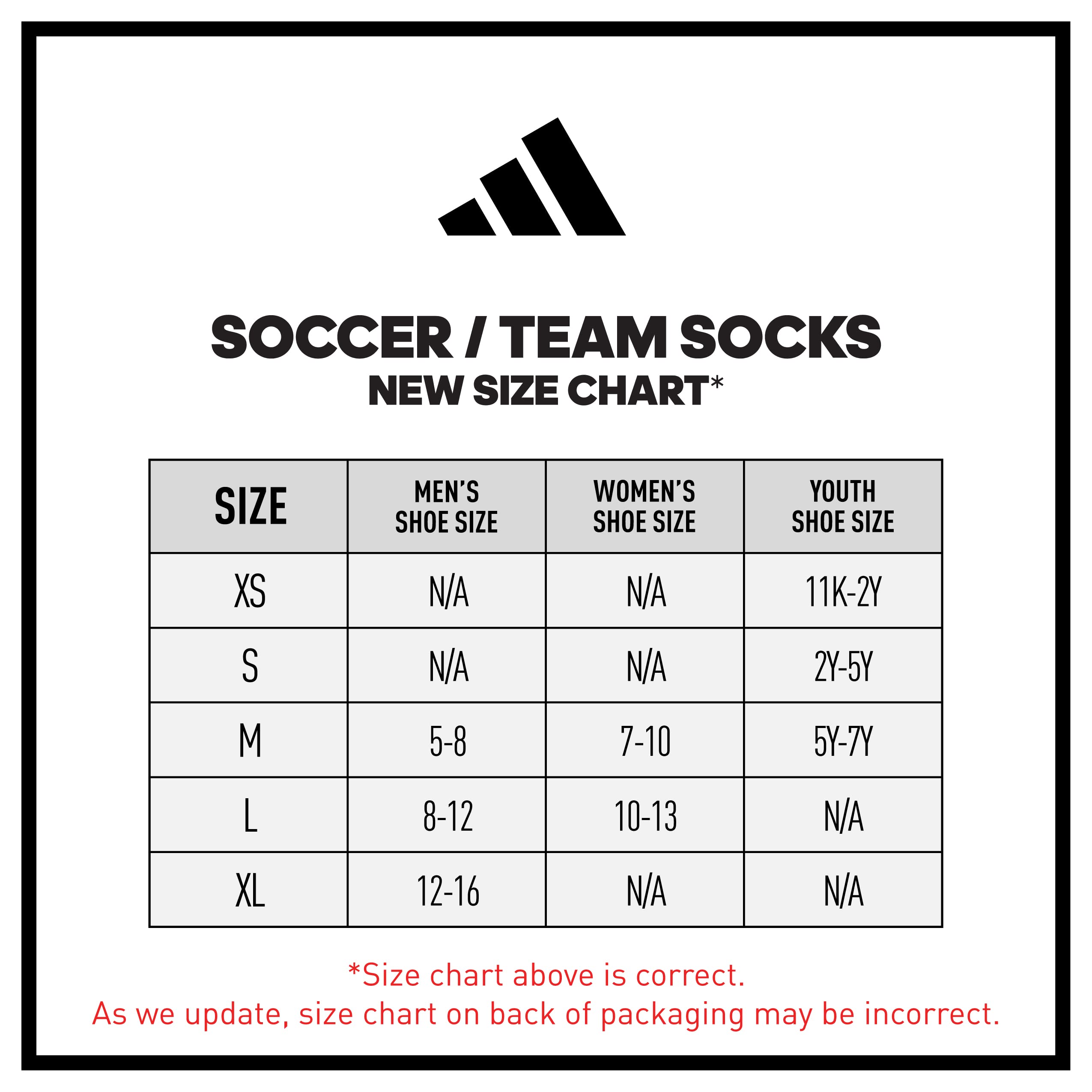 adidas Metro Soccer (1 Pair) Long Over The Calf Team Sports Socks, Power Red/Clear Grey/White/6, Medium