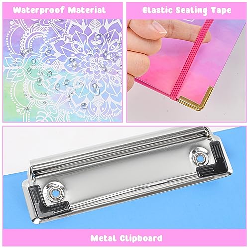 3 Ring Binder with Clipboard, Binder for Men and Women, Binder Dividers with Tabs，1 Inch Binder for School Supplies, Office Supplies, Portfolio Binder(Powder Blue Mandala)