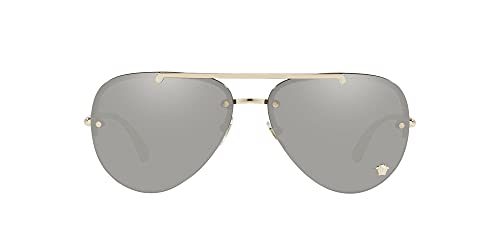 Versace VE2231 Sunglasses - (12526G) Pale Gold/Light Gray Mirror Silver - 60mm