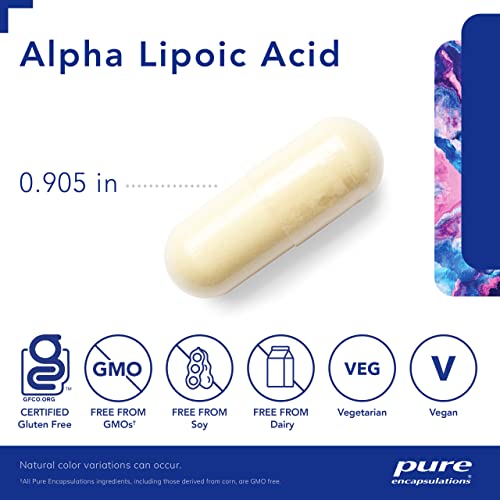 Pure Encapsulations Alpha Lipoic Acid 600 mg | ALA Supplement for Liver Support, Antioxidants, Nerve and Cardiovascular Health, Free Radicals, and Carbohydrate Support* | 120 Capsules