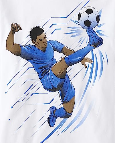 The Children's Place Boys Sports Long Sleeve Graphic T-Shirts Soccer Player Small