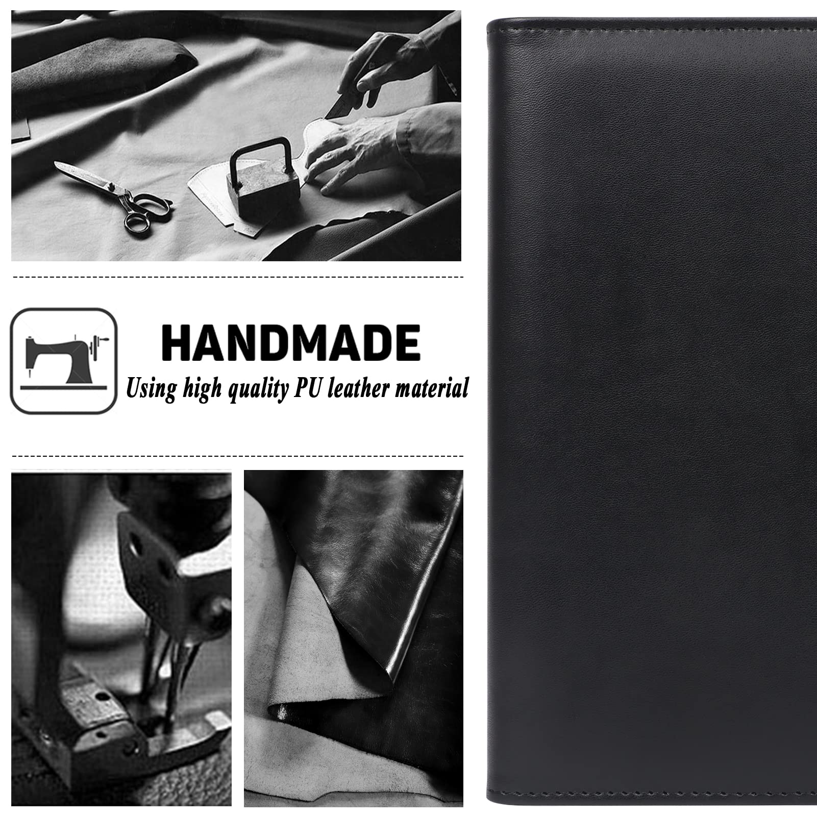 Toplive A5 Notebook Binder 6 Ring Refillable Binder, PU Leather Planner Binder Personal Budget Binder Organizer Cover with Magnetic Closure for A5 Filler Loose Leaf Paper, Matte Black