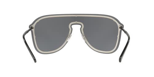 Versace Women's Shield Sunglasses, Silver/Grey, One Size
