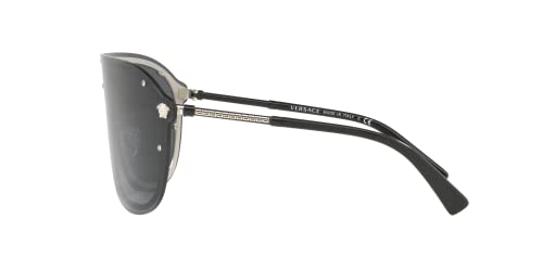 Versace Women's Shield Sunglasses, Silver/Grey, One Size