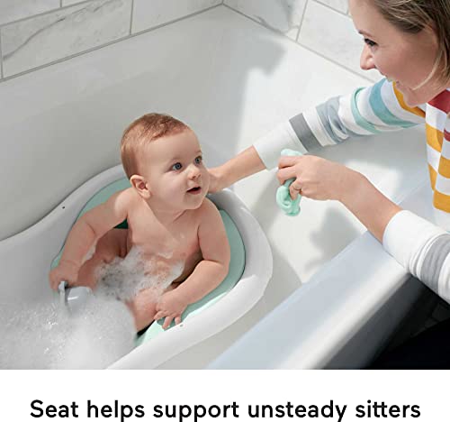 Fisher-Price Baby To Toddler Bath 4-In-1 Sling ‘N Seat Tub With Removable Infant Support And 2 Toys, Climbing Leaves [Amazon Exclusive]