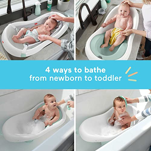 Fisher-Price Baby To Toddler Bath 4-In-1 Sling ‘N Seat Tub With Removable Infant Support And 2 Toys, Climbing Leaves [Amazon Exclusive]