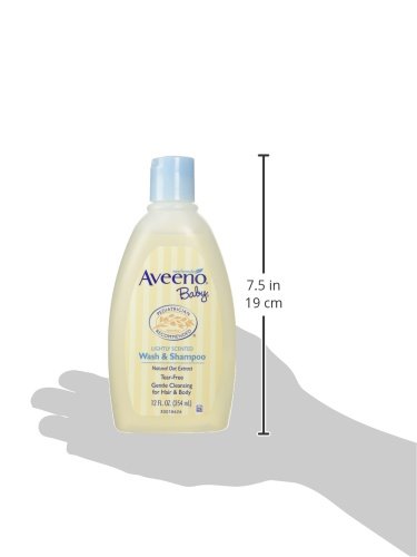 AVEENO Baby Wash & Shampoo, Lightly Scented 12 oz (2 Pack)