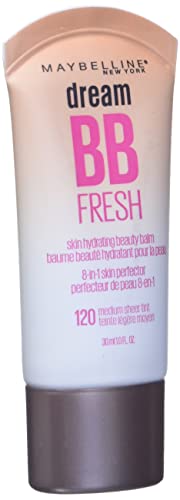 Maybelline Dream Fresh Skin Hydrating BB cream, 8-in-1 Skin Perfecting Beauty Balm with Broad Spectrum SPF 30, Sheer Tint Coverage, Oil-Free, Medium, 1 Fl Oz