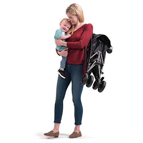 Summer 3Dlite+ Convenience Stroller, Matte Black β Lightweight Umbrella Stroller with Oversized Canopy, Extra-Large Storage and Compact Fold