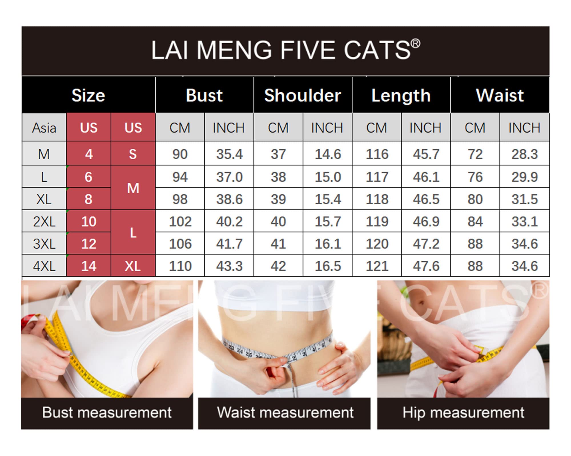 LAI MENG FIVE CATS Women's Floral Print Button up Midi Dress Casual A-line Shirt Dresses