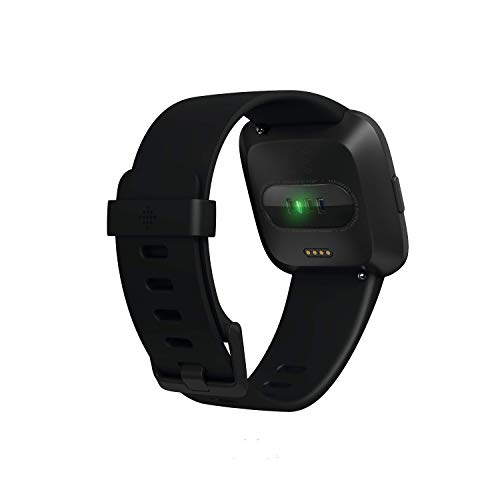 Fitbit Versa Smart Watch, Multisport Tracker, Black/Black Aluminium, One Size (S & L Bands Included) (Renewed)