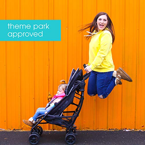 Summer 3Dlite+ Convenience Stroller, Matte Black β Lightweight Umbrella Stroller with Oversized Canopy, Extra-Large Storage and Compact Fold