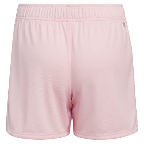 adidas Girls' Toddler AEROREADY 3S Pacer Mesh Gym Running Shorts, Clear Pink, 4T
