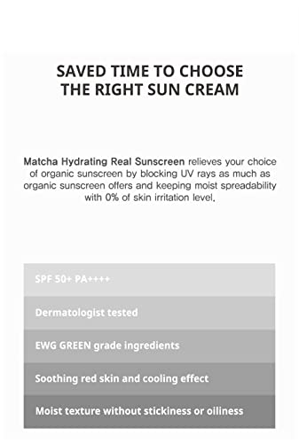B_LAB Matcha Hydrating Real Sun Screen 50ml