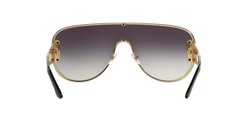 Versace Woman Sunglasses Pale Gold Frame, Light Grey Gradient Dark Blue Lenses, 0MM