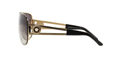 Versace Woman Sunglasses Pale Gold Frame, Light Grey Gradient Dark Blue Lenses, 0MM