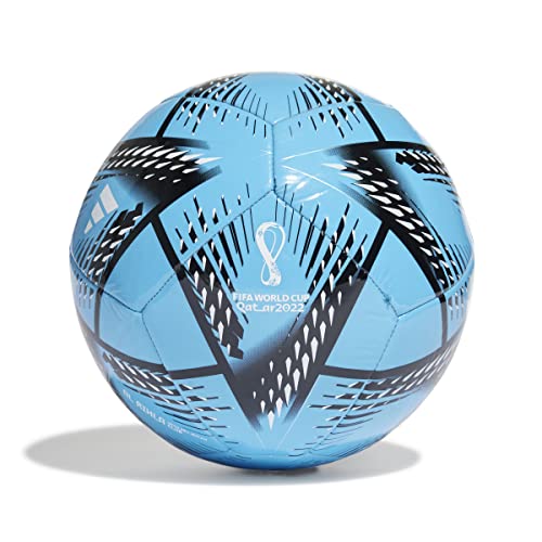 adidas unisex-adult FIFA World Cup Qatar 2022 Al Rihla Club Soccer Ball, Pantone/Black/White, 5