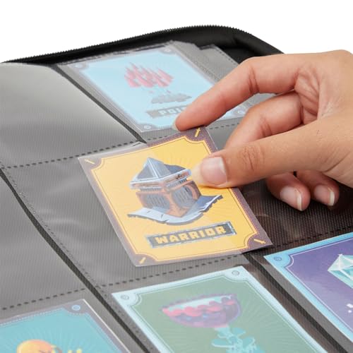 Okuna Outpost Trading Card Binder with 9-Pocket Plastic Sleeves, Zipper Organizer for 360 TCG Cards (Green)