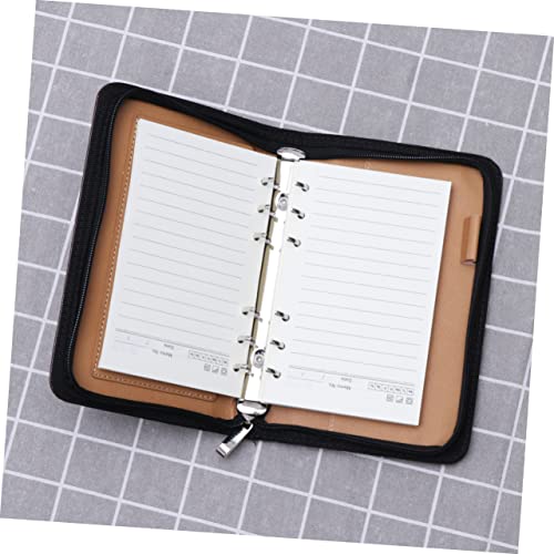 Ciieeo Notepad Calculator Leather padfolio Zippered Leather Portfolio Business Portfolio Zipper Portfolio Business Notepad Business padfolio folders for Binders with Zipper Wallet