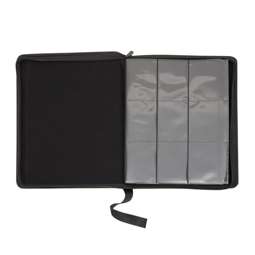 Okuna Outpost Trading Card Binder with 9-Pocket Plastic Sleeves, Zipper Organizer for 360 TCG Cards (Green)