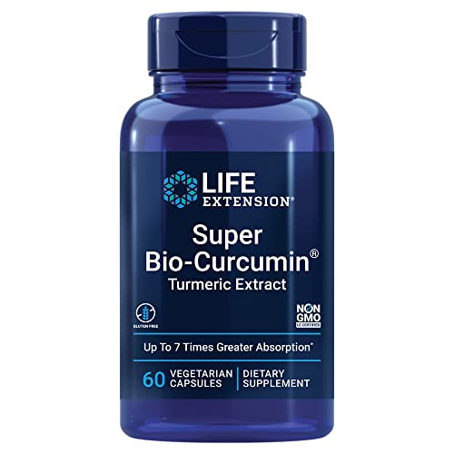 Life Extension Super Bio-Curcumin Turmeric Extract – Highly-Absorbable Curcumin for Whole-Body Health Support – Gluten-Free, Non-GMO, Vegetarian – 60 Vegetarian Capsules