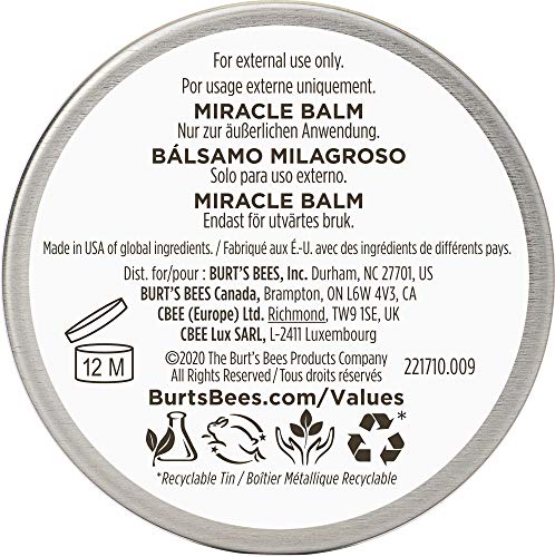 Burt's Bees 100% Natural Origin Goodness Glows Miracle Balm, Hydrates and Softens Dry Skin From Head To Toe, 0.6 Ounce Tin