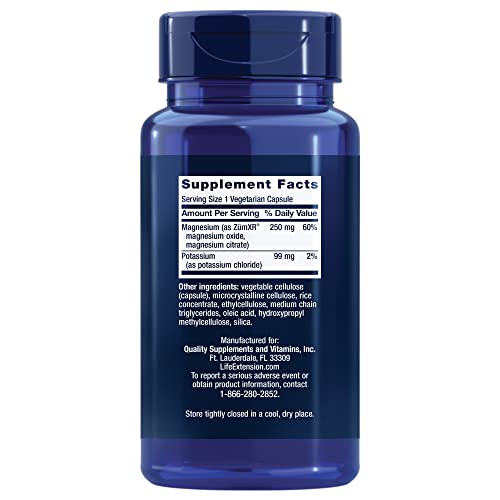 Life Extension Potassium with Extend-Release Magnesium β For Blood Pressure & Vascular, Bone Health β Promotes Cardiovascular Health - Gluten-Free β Non-GMO β 60 Vegetarian Capsules