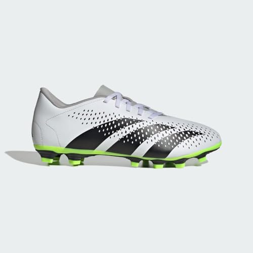 adidas Unisex Predator Accuracy.4 Firm Ground Sneaker, White/Black/Lucid Lemon, 10 US Men