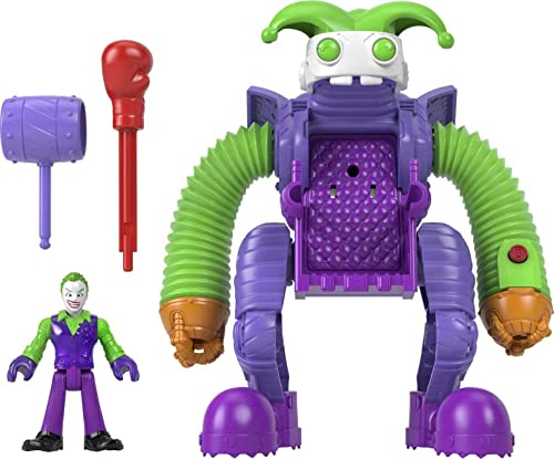 Fisher-Price Imaginext DC Super Friends The Joker Battling Robot with Poseable Figure and Lights for Preschool Pretend Play Ages 3-8 Years