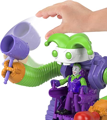 Fisher-Price Imaginext DC Super Friends The Joker Battling Robot with Poseable Figure and Lights for Preschool Pretend Play Ages 3-8 Years