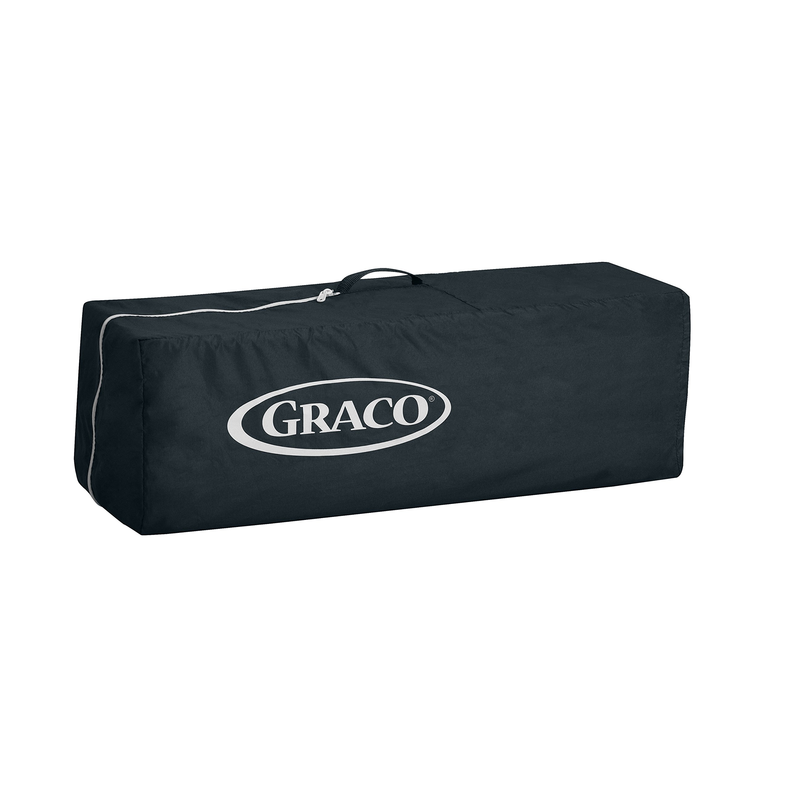 Graco Pack and Play On the Go Playard | Includes Full-Size Infant Bassinet, Push Button Compact Fold, Stratus , 39.5x28.25x29 Inch (Pack of 1)