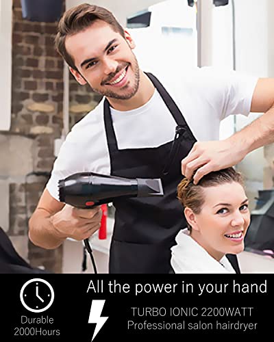 Powerful 2200w Ionic Hair Dryer, Fast Drying Professional Salon Blow Dryer, JOHN Blast Turbo 6900
