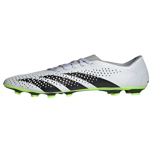 adidas Unisex Predator Accuracy.4 Firm Ground Sneaker, White/Black/Lucid Lemon, 10 US Men