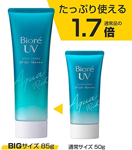 Biore UV Aqua Rich Watery Essence 85 g Sunscreen SPF 50 + / PA ++++【Large capacity】Set of 2