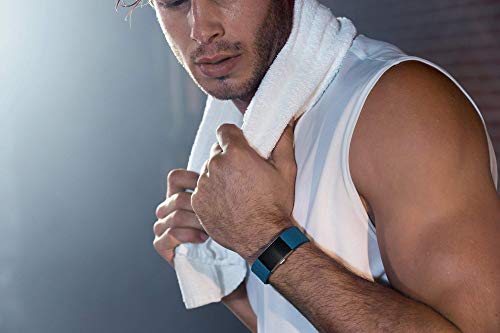 Fitbit Charge 2 Heart Rate + Fitness Wristband, Blue, Large (6.7 - 8.1 Inch) (US Version) (Renewed)