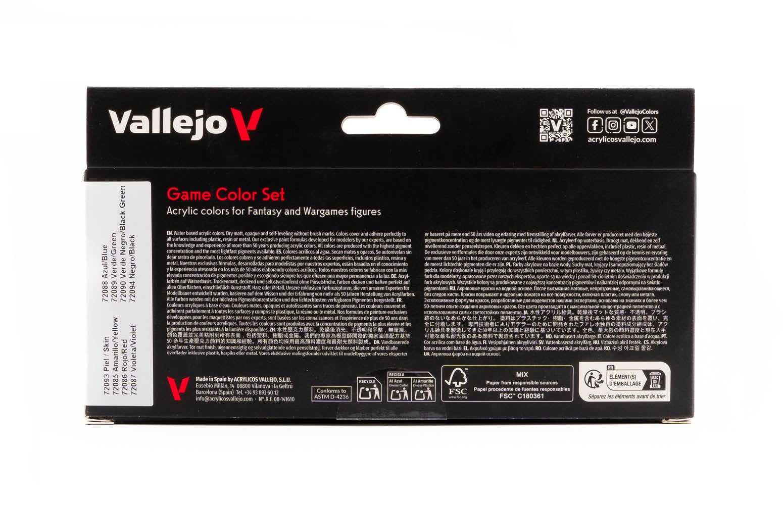 Vallejo Game Ink Paint Set (8 Color) Paint
